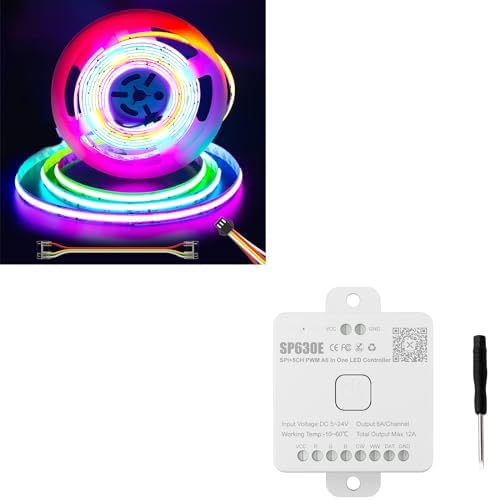 Amazon.com: Gingsow RGB WS2811 IC Chip COB LED Strip 18ft, DC12V ...