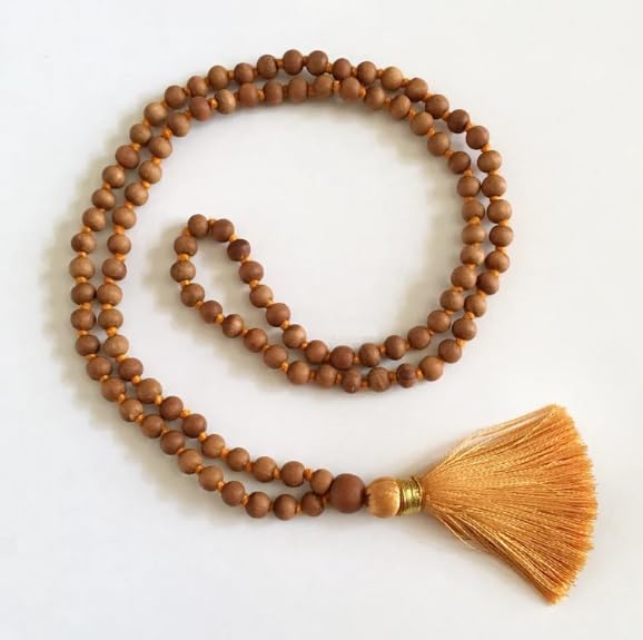 Venus Gems Gallery White Chandan Mala 108 Beads Original Certified ...