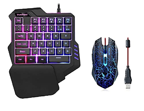 SHOWSTOPPER One Handed Gaming Keyboard RGB Backlit 35 Keys 7 Button ...
