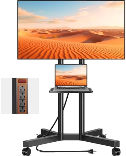 Amazon.com: TVON Rolling TV Stand with Power Outlet for 32-75 Inch LCD ...