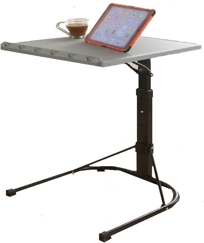 KKTECH Adjustable Table - Space-Saving Computer Table with Metal Legs ...