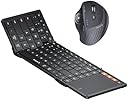Amazon.com: ProtoArc Foldable Keyboard with Touchpad, XK01 TP Folding ...