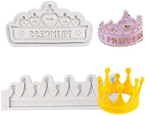 Amazon.com: KALAIEN 3D Crown Cake Fondant Molds Chocolate Molds ...