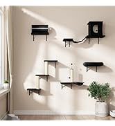 Amazon | DoubleTT キャットウォーク 6つセット 猫用 キャットステップ 壁掛け式 DIY キャットタワー 猫家具 棚 猫ハウス ハンモック はしご 吊り橋 爪とぎポール ...