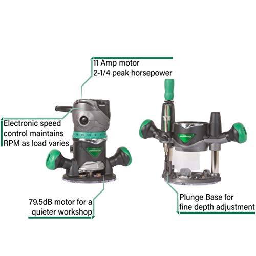 Metabo HPT Router Kit | Fixed/Plunge Base | Variable Speed | 11 Amp ...