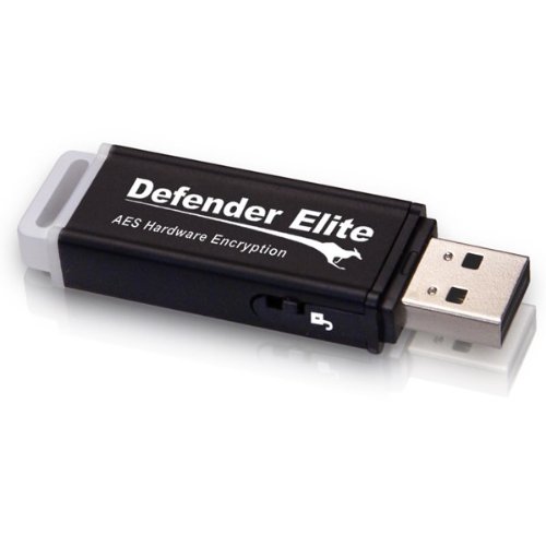 Kanguru Defender Elite Write Protected Encrypted USB 2.0 Storage Drive ...