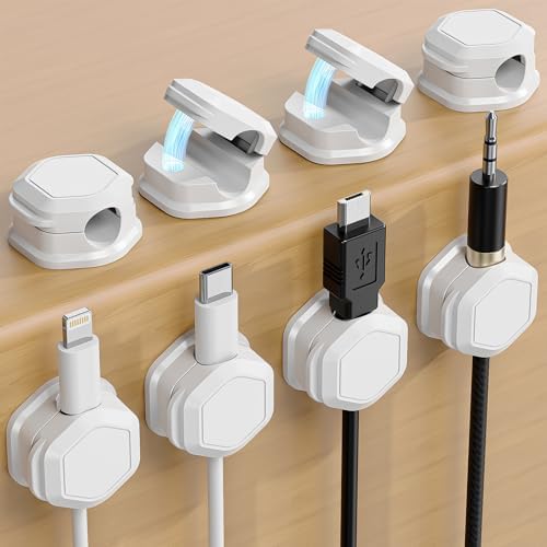 TINGHUI 8 Pack Cord Holder - Cord Organizer - Magnetic Cable Clips ...