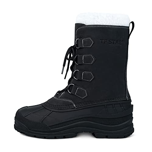 Snapklik.com : TF STAR Mens Waterproof Winter Snow Skid Boots