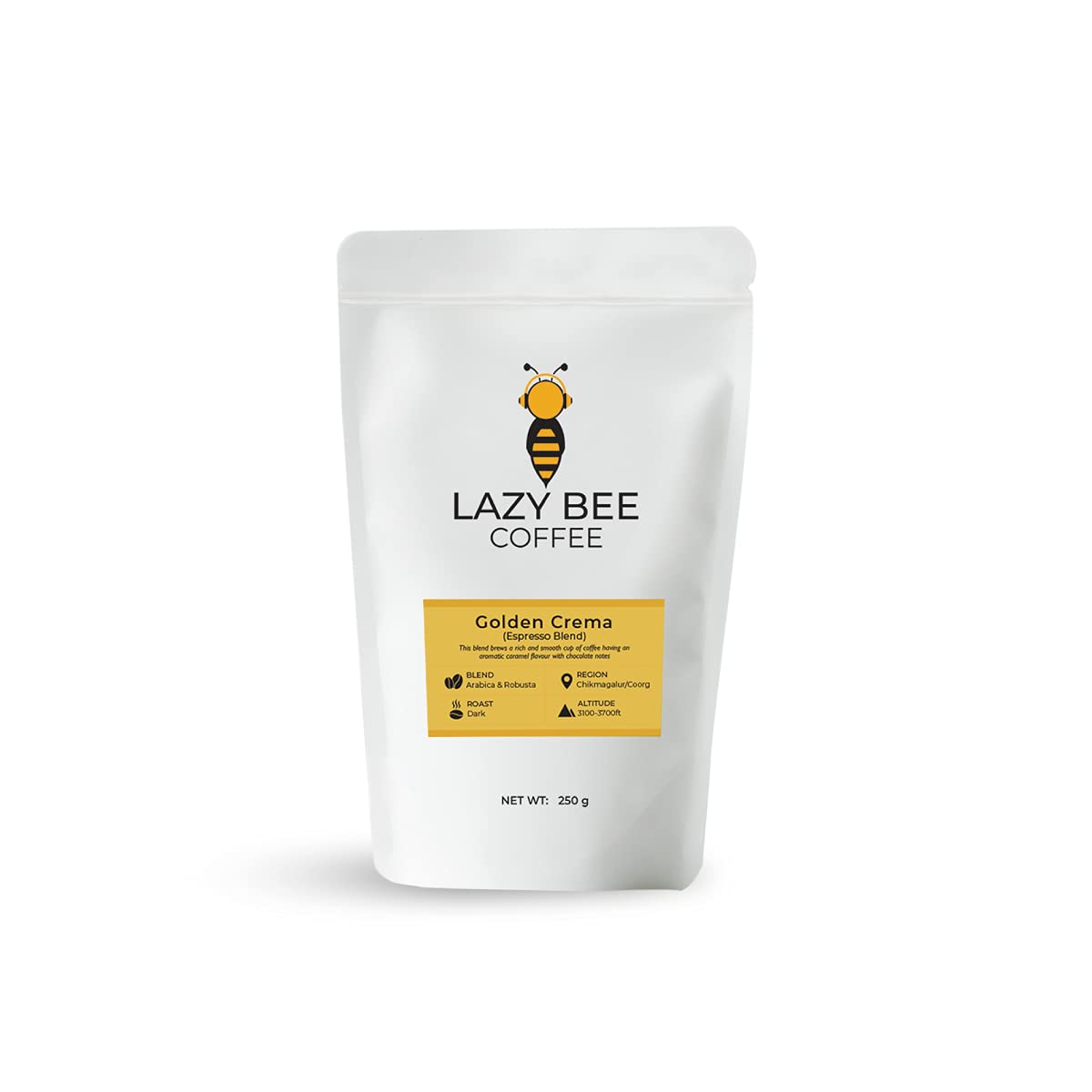 Lazy Bee Coffee Roasters Golden Crema Arabica And Robusta Coffee ...