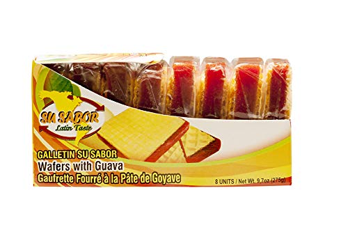 Amazon.com: Su Sabor Wafers with Guava / Galletin (8 Units) : Grocery ...