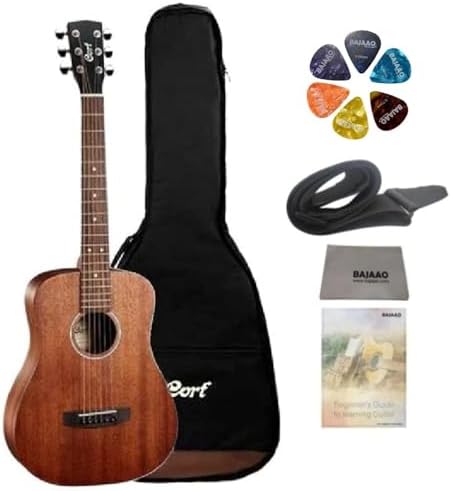 Cort AD Mini M-OP Acoustic Guitar with Cort Gig-Bag, Polishing Cloth ...