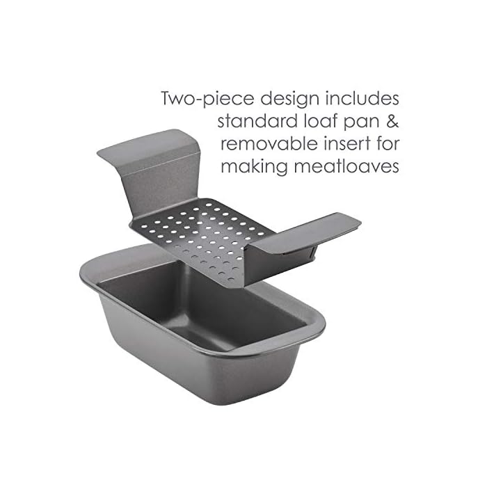 Buy Rachael Ray Bakeware Meatloaf/Nonstick Baking Loaf Pan with Insert ...