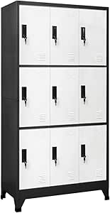 Amazon.com: SKM Metal Locker 9 Compartments with Air Vents and Name Tag ...
