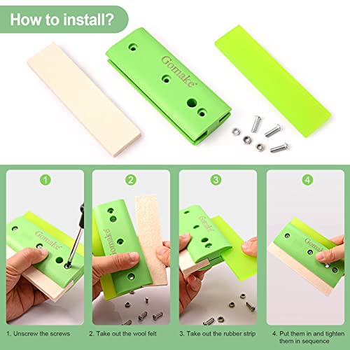 Snapklik.com : Gomake Small Window Squeegee Rubber Squeegee Wool ...
