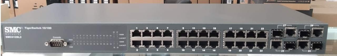 Amazon.com: SMC SMC6128L2 24Port 10/100 Managed Layer 2 Tiger Switch ...