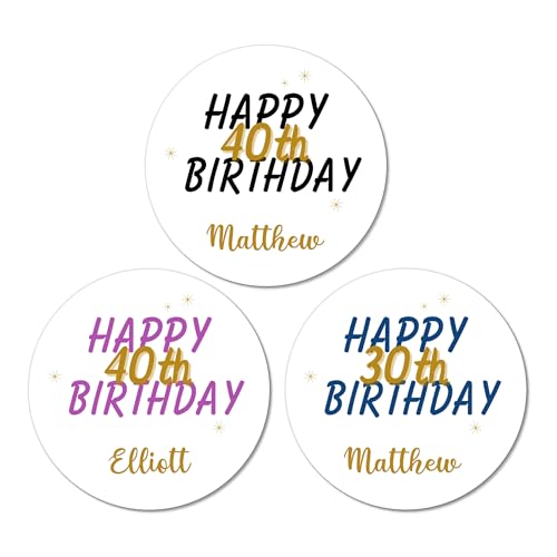 Amazon.com: Emma Pink Studio Personalized Birthday Party Favor Stickers ...