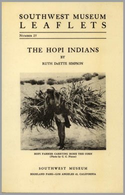 The Hopi Indians (Southwest Museum Leaflets) | Amazon.com.br
