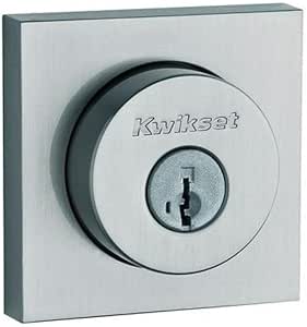 Kwikset Halifax Square Rose Single Cylinder Deadbolt SmartKey with 6AL ...