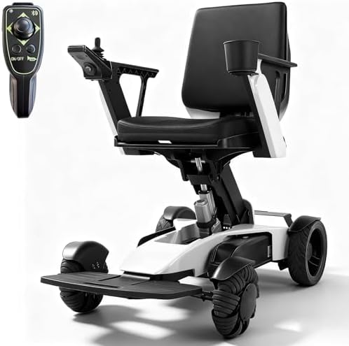 Amazon.com: Foldable Electric Wheelchair Adults Portable - Includes ...