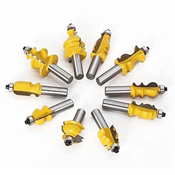 Router bits 10pcs 12mm Shank Architectural Molding Handrail Router Bits ...