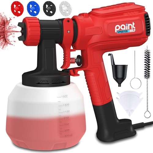 HYCHIKA Paint Sprayer for Walls and Ceilings, 600W HVLP Paint Spray Gun ...