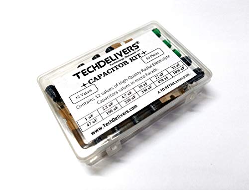 TECHDELIVERS® Radial Electrolytic Capacitor Assorted Kit Box All 12 ...