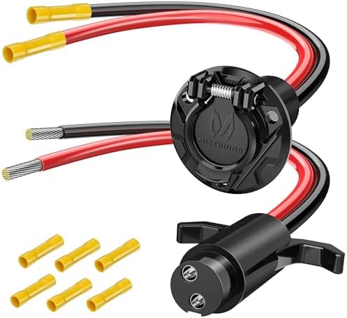 Amazon.com: MICTUNING Trolling Motor Plug and Receptacle 12V Quick ...
