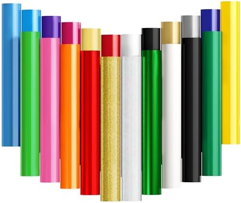 Amazon.com: HTVRONT Glitter Heat Transfer Vinyl Bundle - 15 Pack 12" x ...