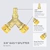 GAS-FLO, Quick Disconnect 3/8 Y Splitter, CSA Certified for Propane and ...