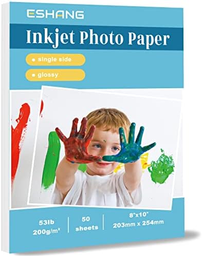 Amazon.com : ESHANG Photo Paper 8x10 Inches Glossy 50 Sheets 53LB ...