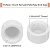 Amazon.com: 15Pack 1 Inch Female PVC Pipe End Cap 1 Inch Female ...