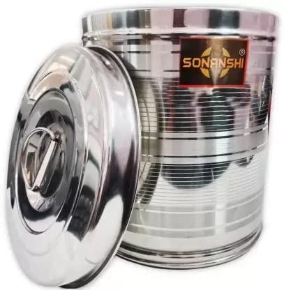 Buy Sonanshi Stainless Steel Air Tight Atta Tanki/Container/Box/Drum ...