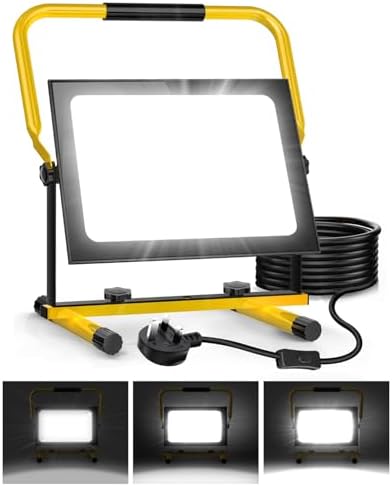 Viugreum 200W Led Work Light, 3 Brightness Adjustable Floodlight with ...