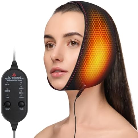 Amazon.com: Yabuu Face Heating Pad for TMJ Relief,Heated Face Mask with ...