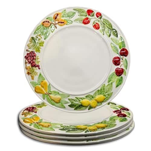 Amazon.com: 4 x Ceramic Charger Plates mix - Italian Dinnerware ...