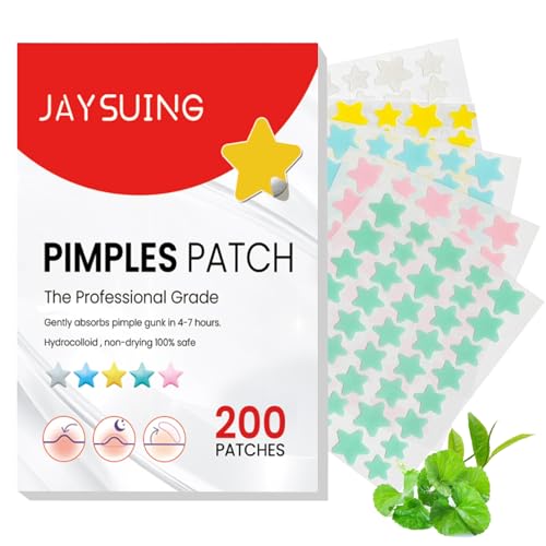 200 Counts Star Pimple Patches for Face, Hydrocolloid Star Acne Patches ...