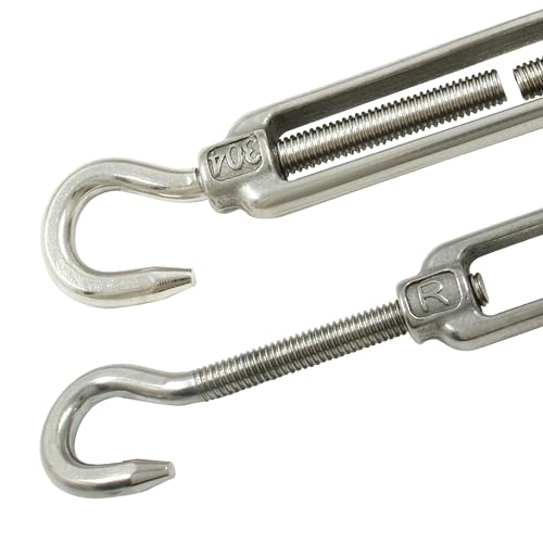 Snapklik.com : 6PCS M6 Turnbuckle Hook And Hook, 304 Stainless Steel ...