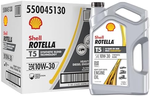 Amazon.com: Shell Rotella T6 Full Synthetic 10W-30 Motor Oil, 1 Gallon ...