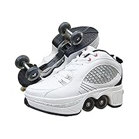 Double-Row Deform Wheel Automatic Walking Shoes Invisible Deformation ...