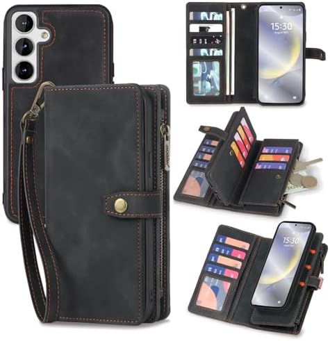 Amazon.com: TwoHead for Samsung Galaxy S24 Wallet Case with Card Holder ...