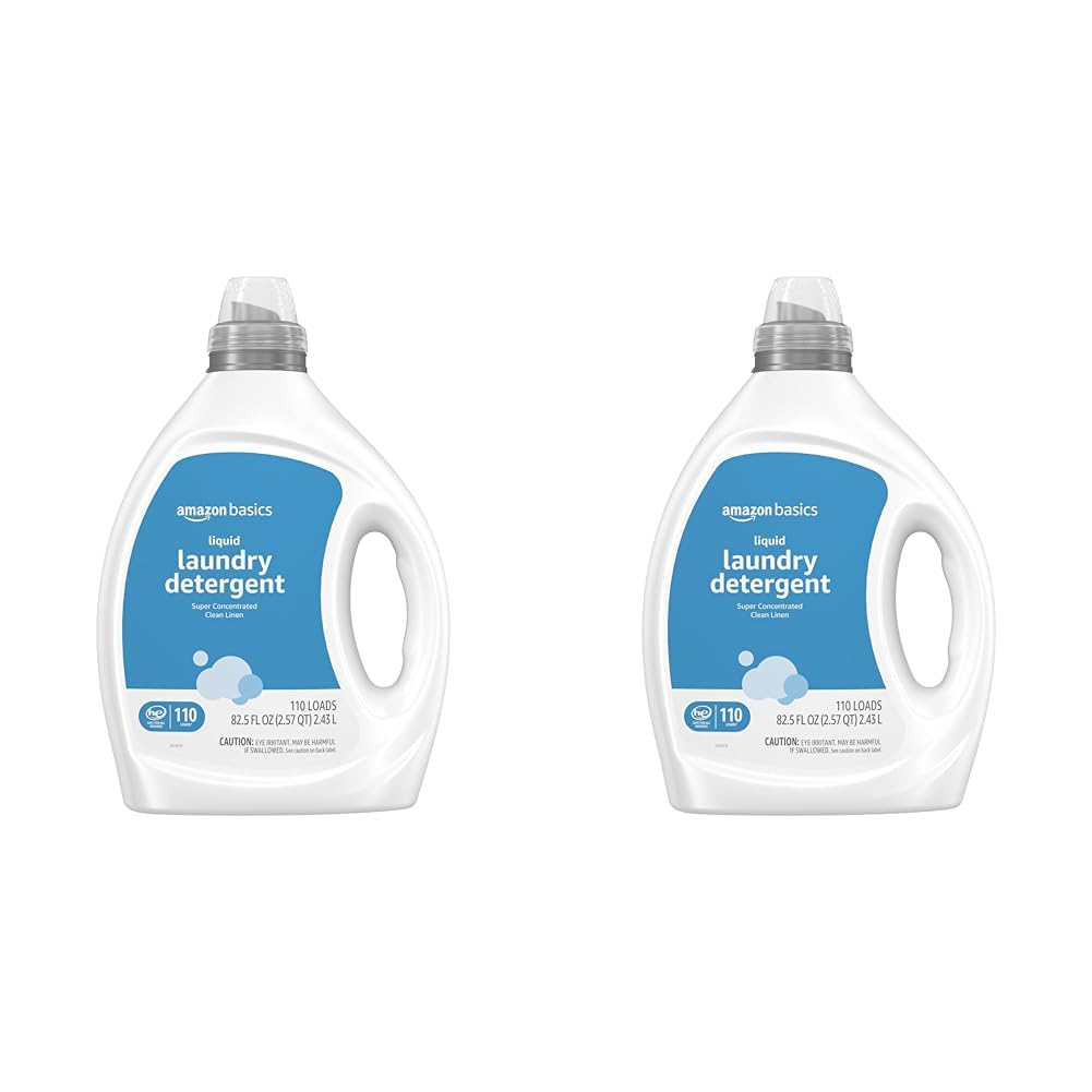 Amazon.com: Amazon Basics Concentrated Liquid Laundry Detergent, Clean ...