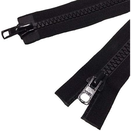 Chunky Black Zip 760mm Plastic Teeth Two Way Open End Anorak Heavy Duty Zip. : Amazon.co.uk ...