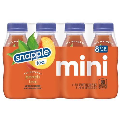 Amazon.com : Snapple Peach Tea, 8 fl oz recycled plastic bottle, 8 pack ...