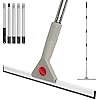 Amazon.com: Floor Squeegee Scrubber for Window and Tile Cleaning, 60'' Long Handle Window ...