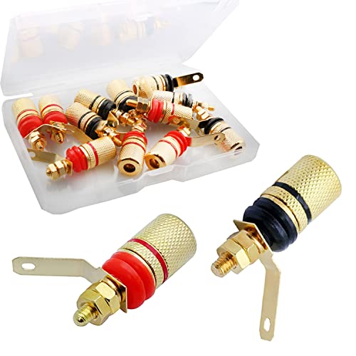 RUNCCI-YUN 12PCS 6 pair Speaker Terminal Binding Post Banana Plug ...
