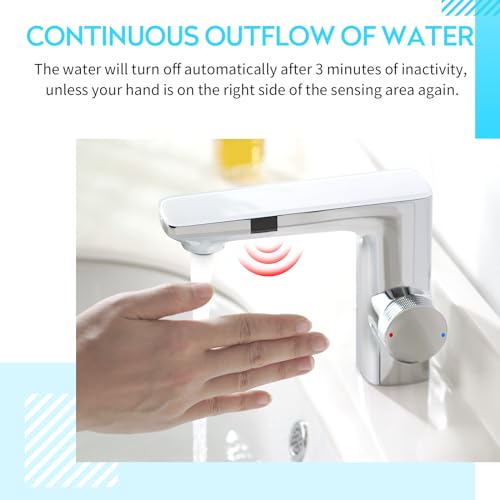 CREA Infrared Sensor Basin Mixer Tap, Touchless Tap for Bathroom ...
