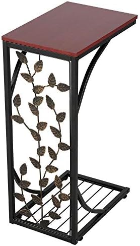 Yaheetech 2pcs C Shaped Small Side Table, Metal Coffee Tea Table ...