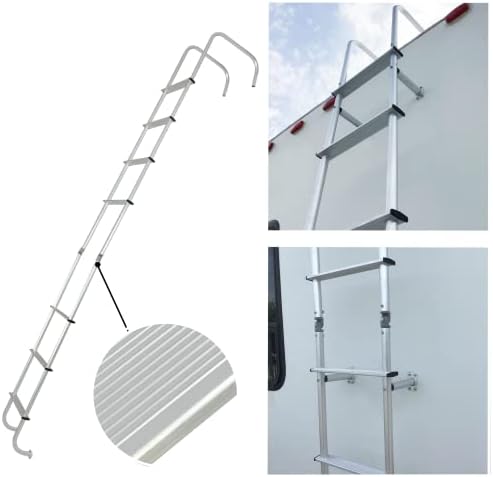 Amazon.com: ECOTRIC Universal Exterior RV Motorhome Straight Ladder ...