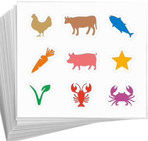 Amazon.com: LEMBANG Wedding Meal Choice Stickers,Meal Selection ...