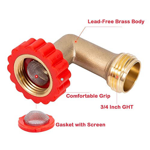 Snapklik.com : Lead-Free Brass 90 Degree Hose Saver,90Hose Elbow ...